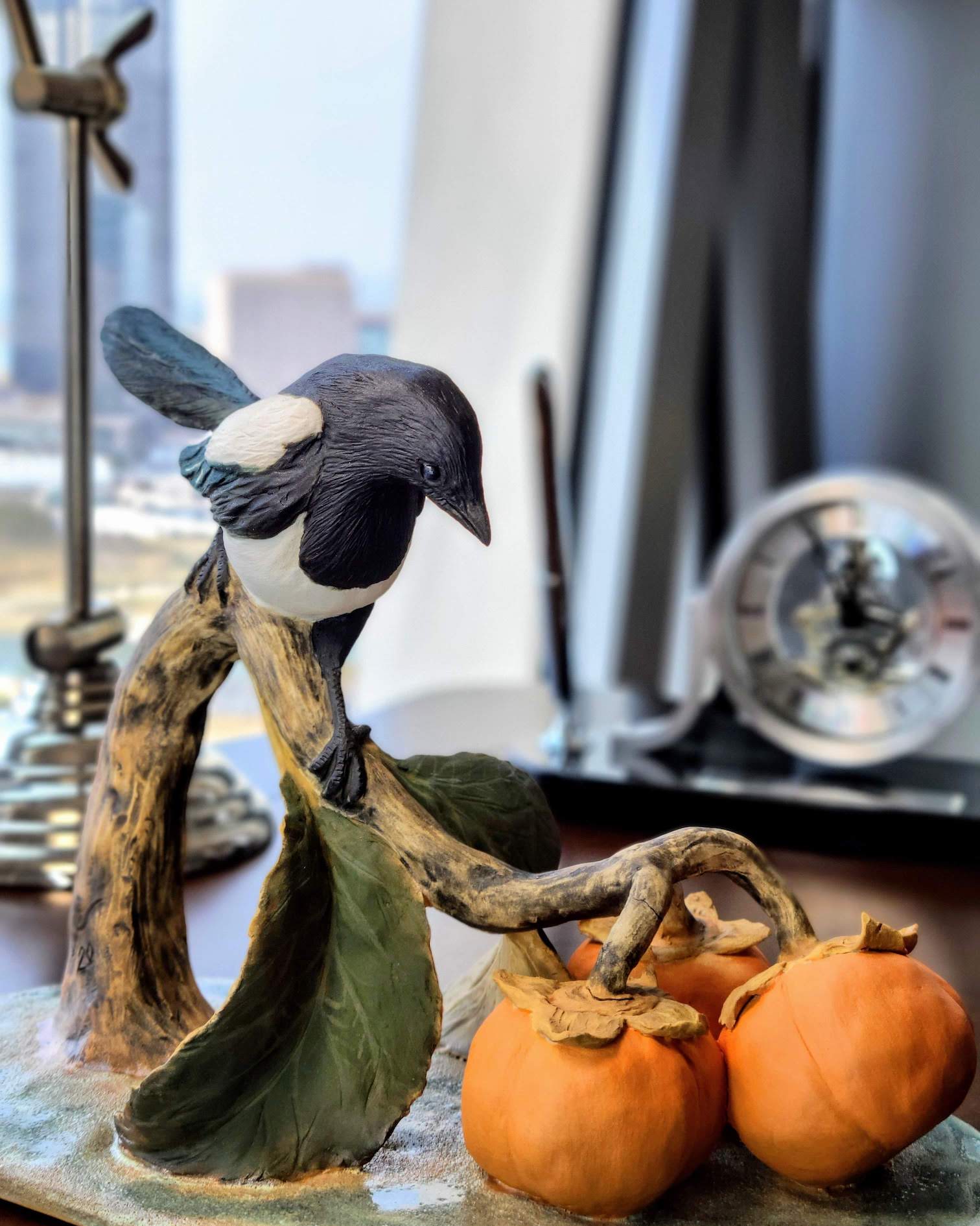 Magpie and Persimmons