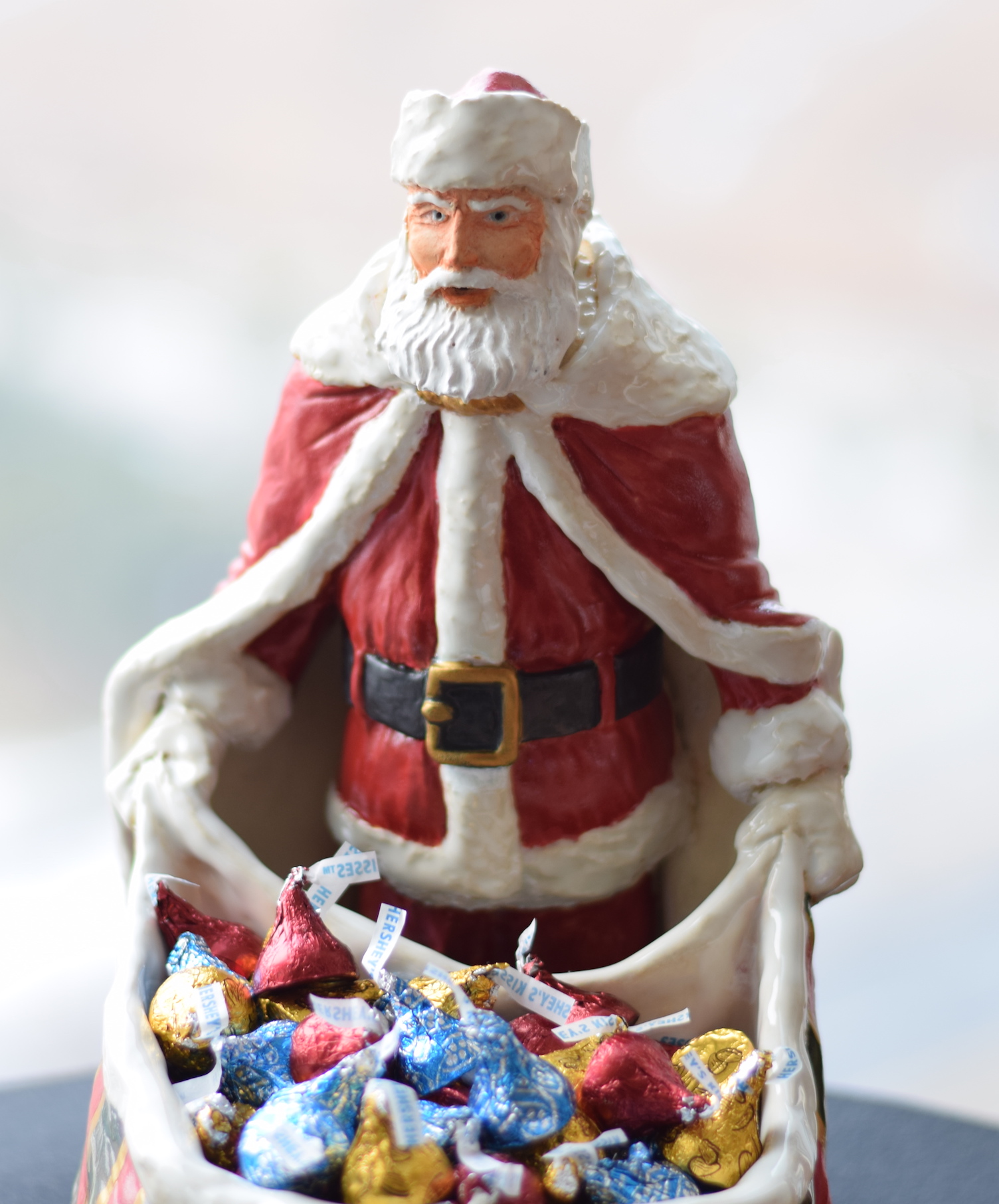 Father Christmas Candy Bowl (Ceramic Santa Claus)